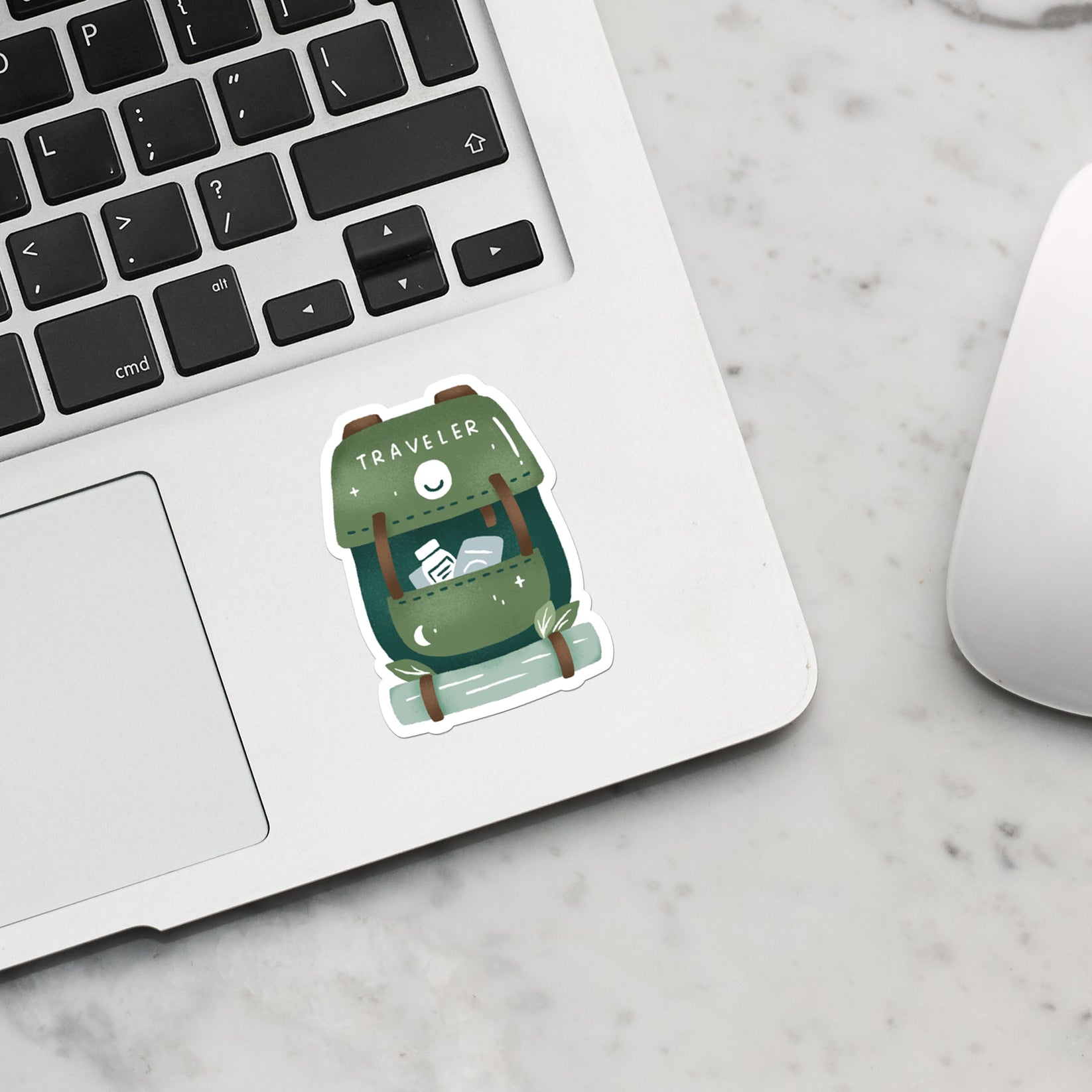 Traveler's Backpack Matte Vinyl Sticker – occasionalish