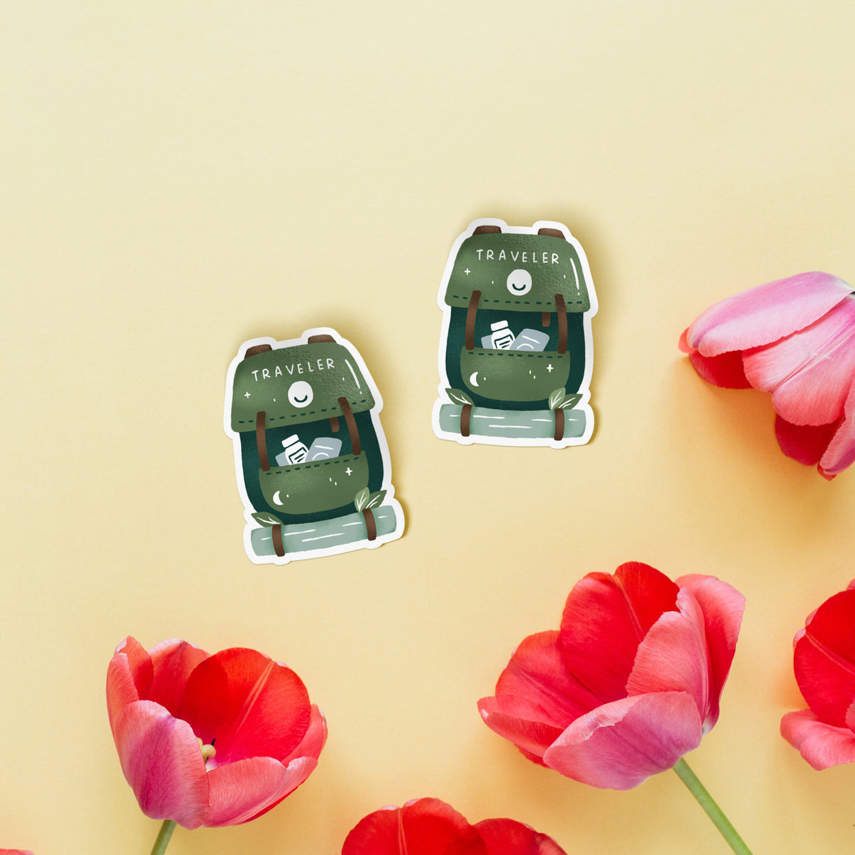 Traveler's Backpack Matte Vinyl Sticker – occasionalish