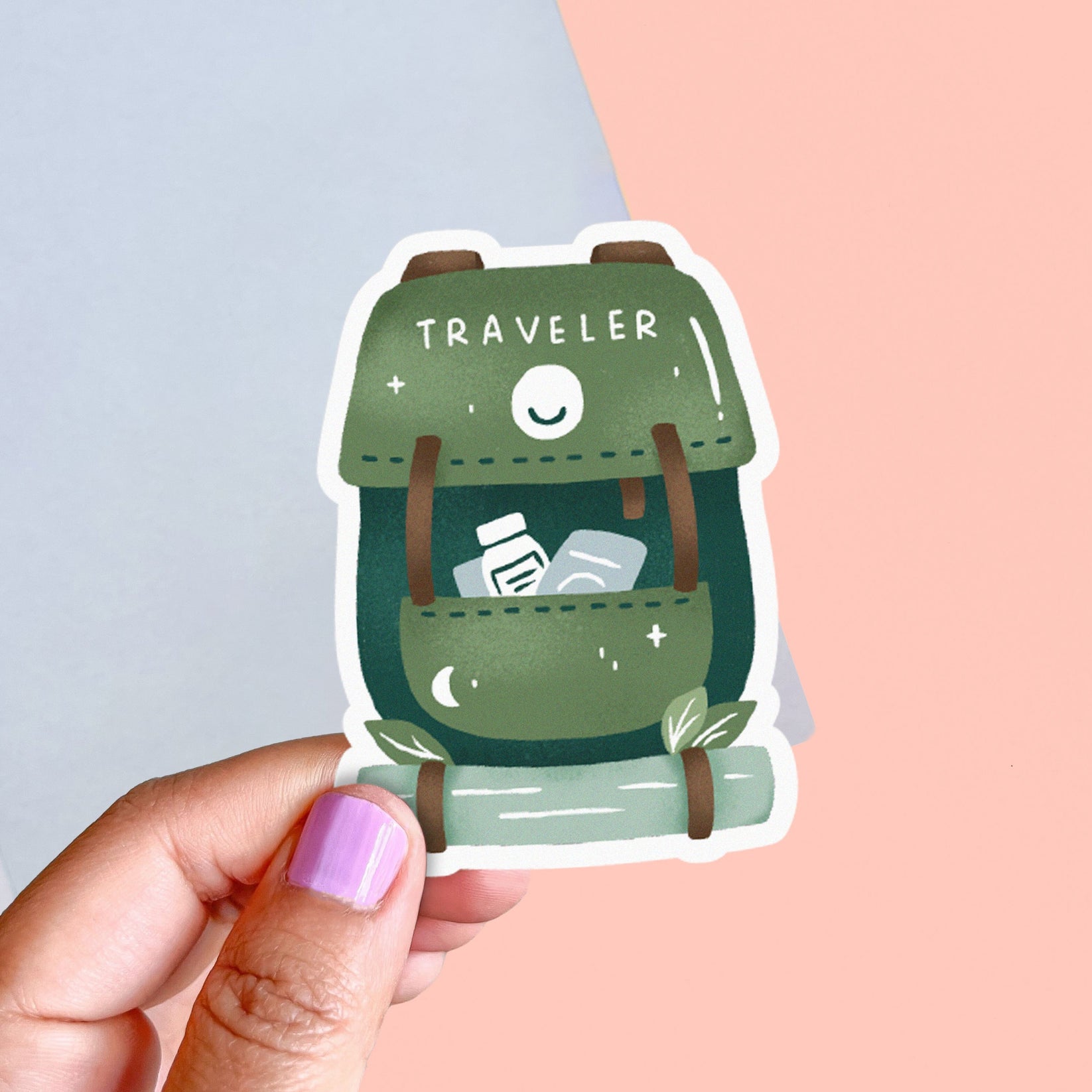 Traveler's Backpack Matte Vinyl Sticker – occasionalish