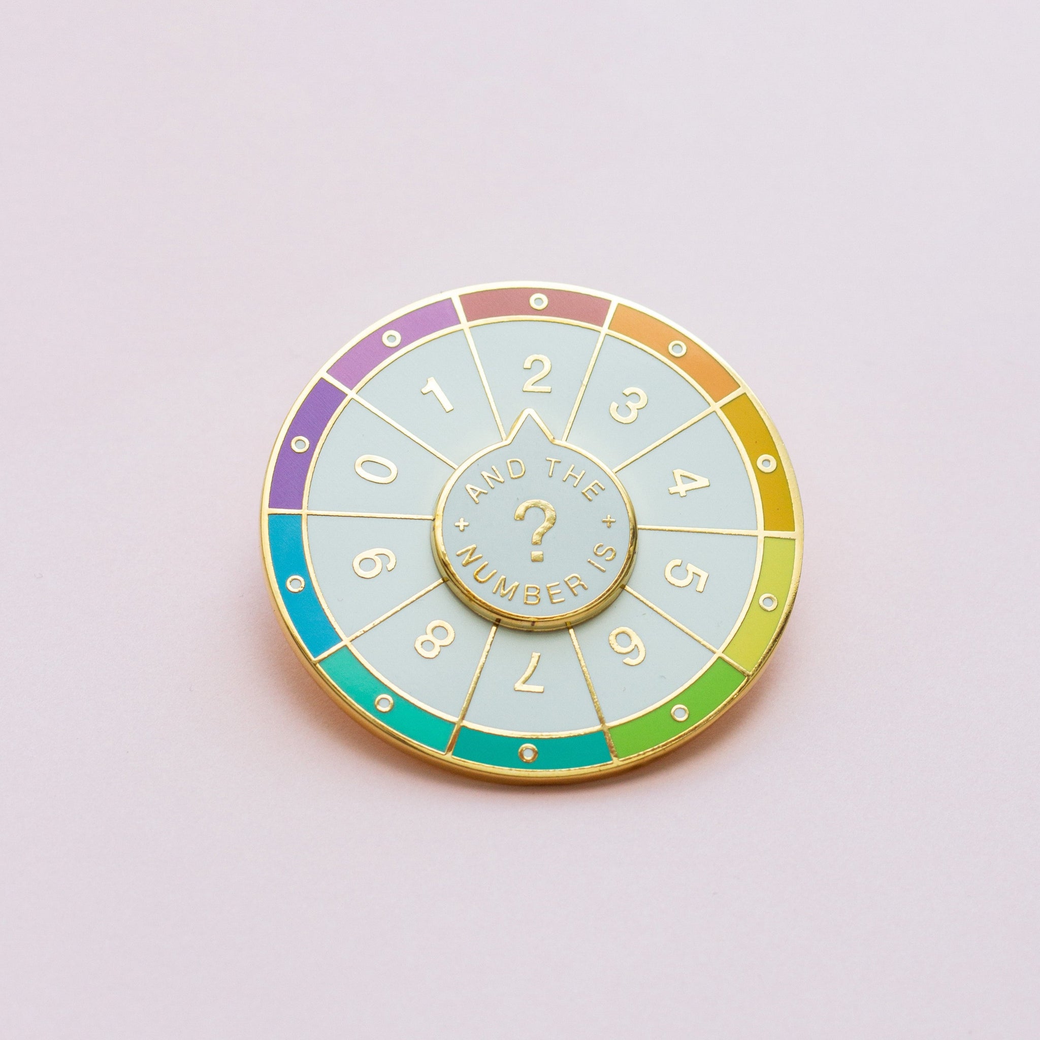 Spinning Numbers Enamel Pin – occasionalish